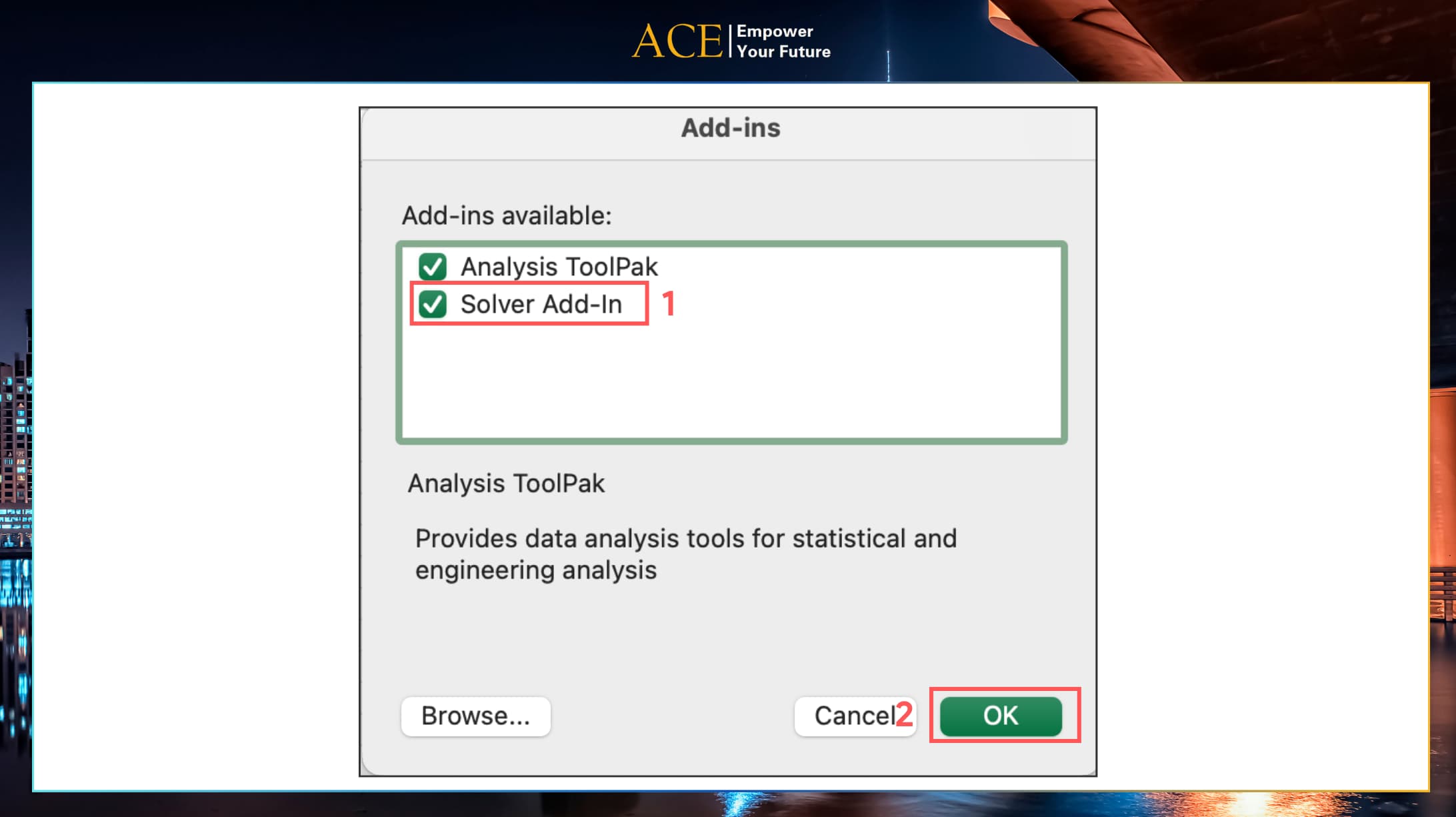 Cách dùng Solver trong Excel để dự báo lợi nhuận (Windows & Mac) - ACE Academy